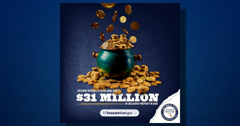 Jimmy Patronis: More Than $31 Million in Unclaimed Property Returned to ...